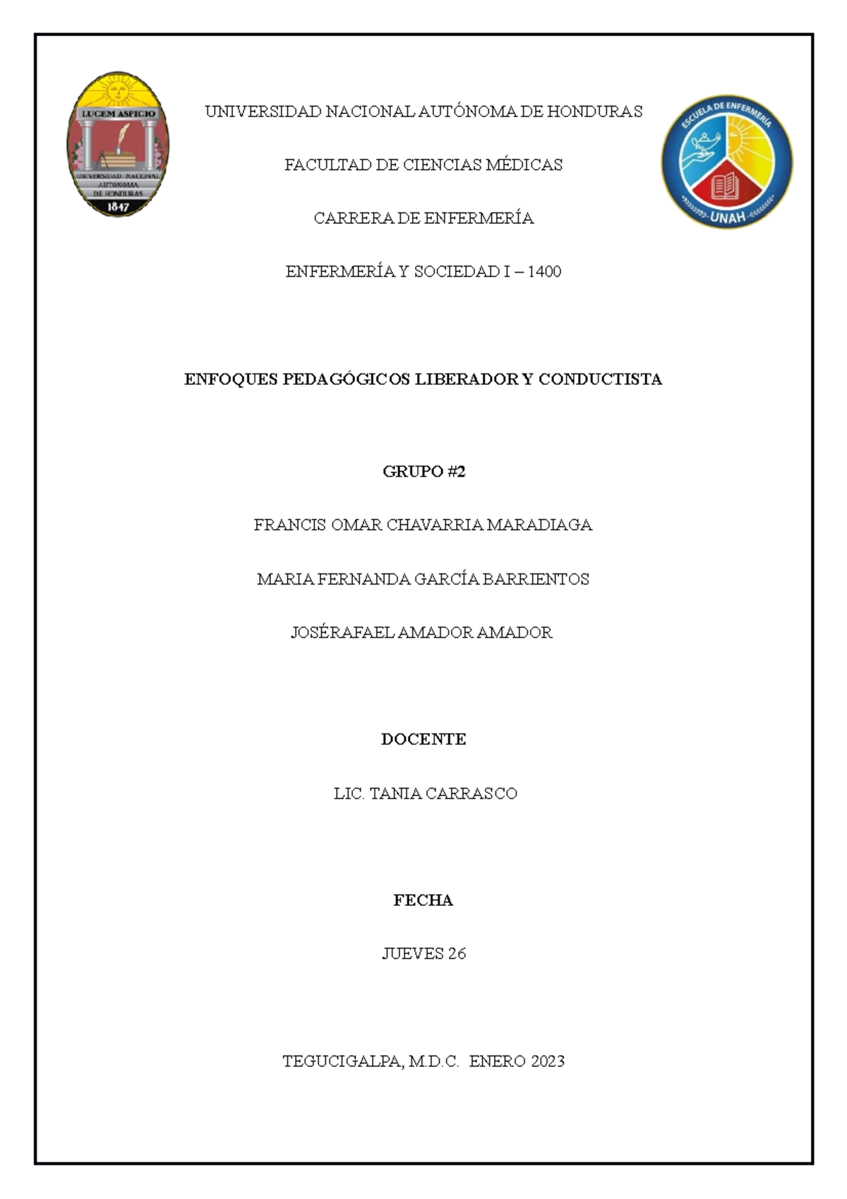 Informe EXPO - 111111 - UNIVERSIDAD NACIONAL AUTÓNOMA DE HONDURAS ...