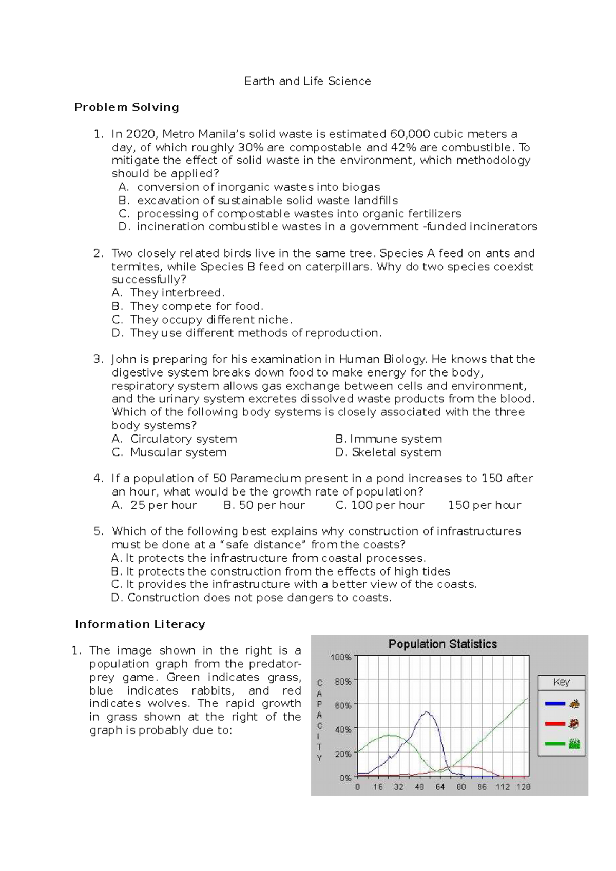 NAT G12 Science 2 - for examination purpose - Earth and Life Science ...