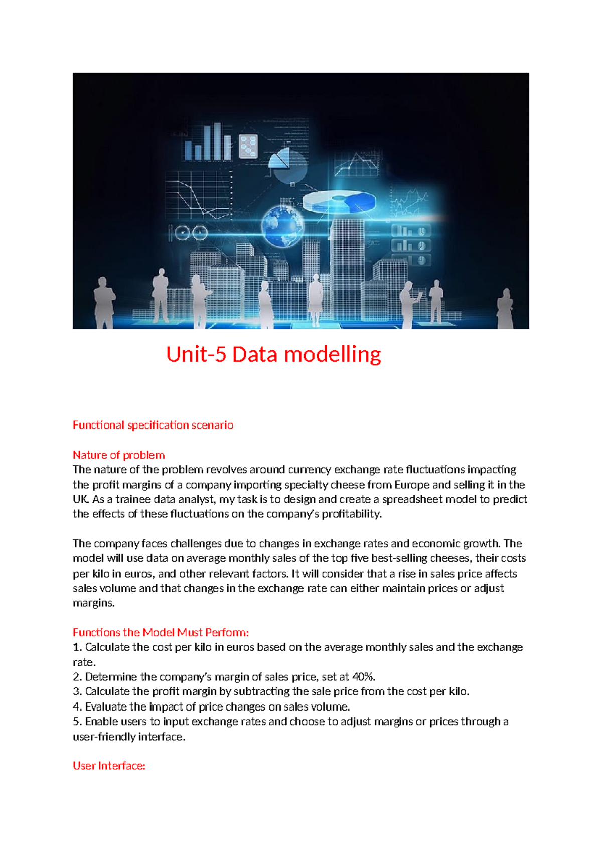 Unit5 assigment 2 - Unit-5 Data modelling Functional specification ... Unit5 assigment 2 - Unit-5 Data modelling Functional specification ...