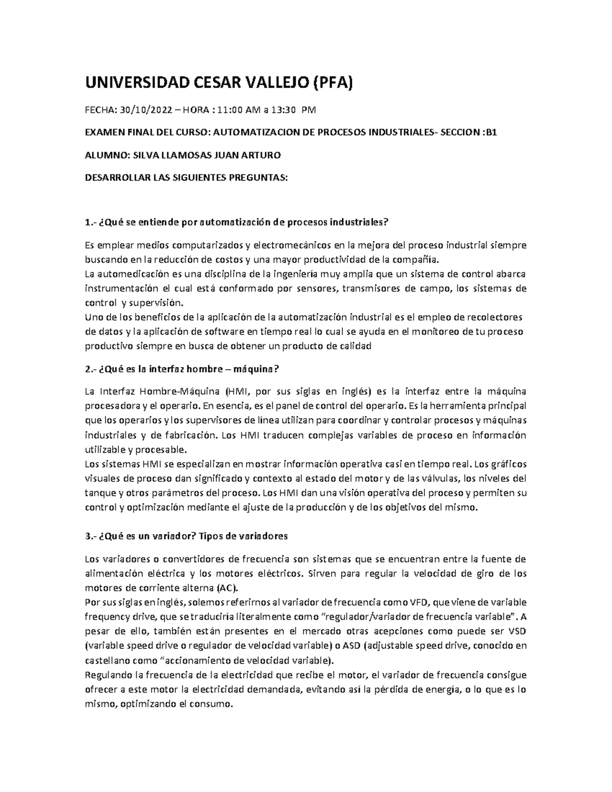 Examen Final 30-10-22 - Automatizacion DE Procesos IND.- Seccion B1 ...