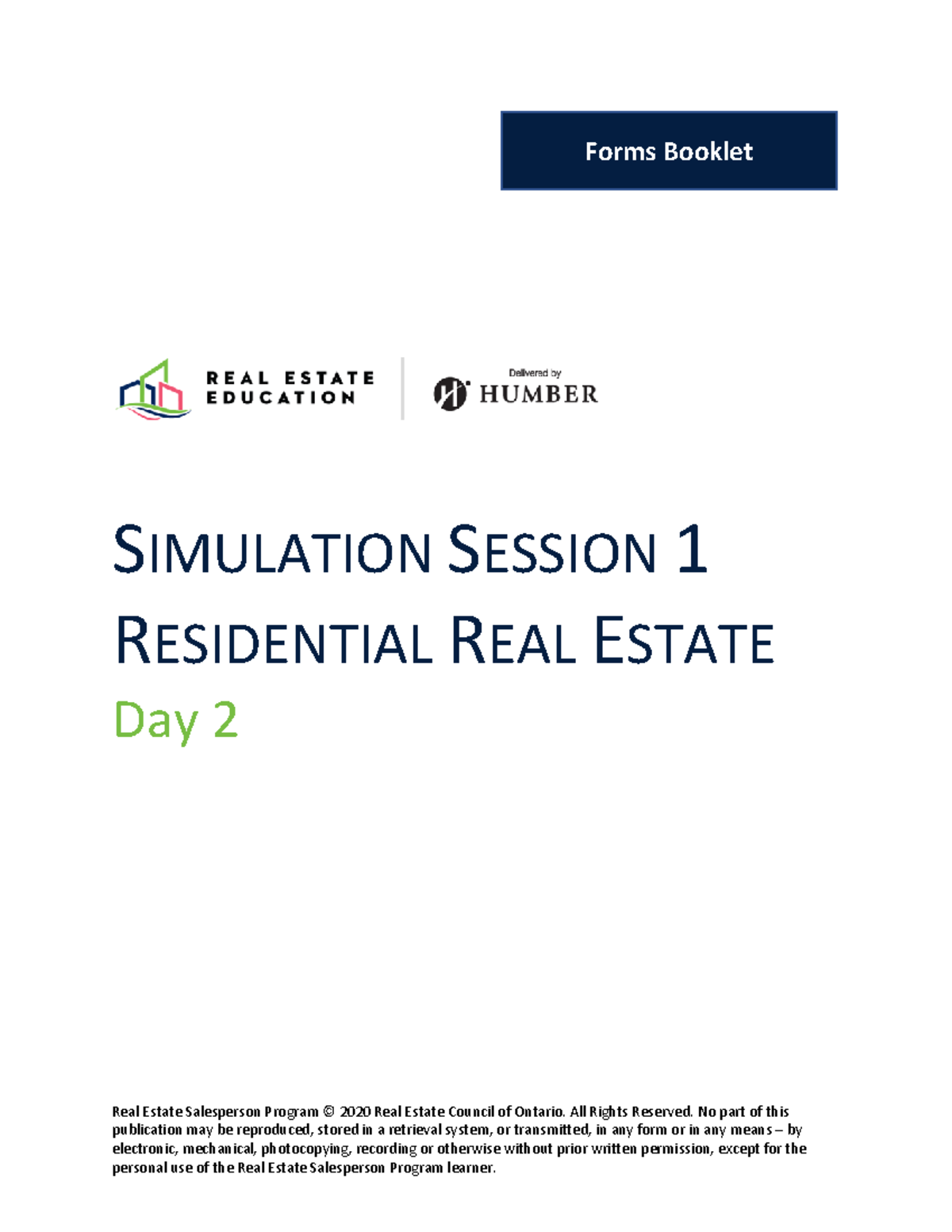 Sims1 Res-Real-Estate Forms Day-2 v2 - Real Estate Salesperson Program ...