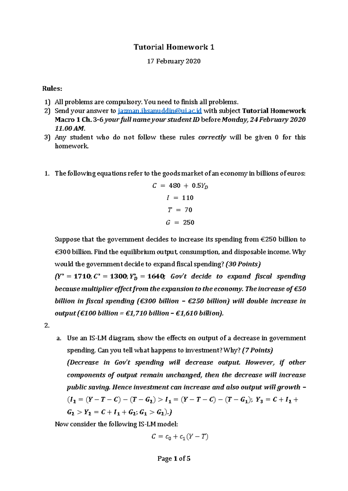 202002 17 Tutorial Homework 1 + Answer - Tutorial Homework 1 17 ...