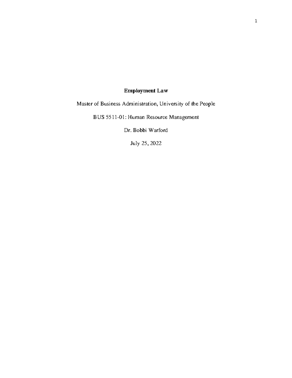 Employment law - Leading in Today's Dynamic Contexts - Employment Law ...