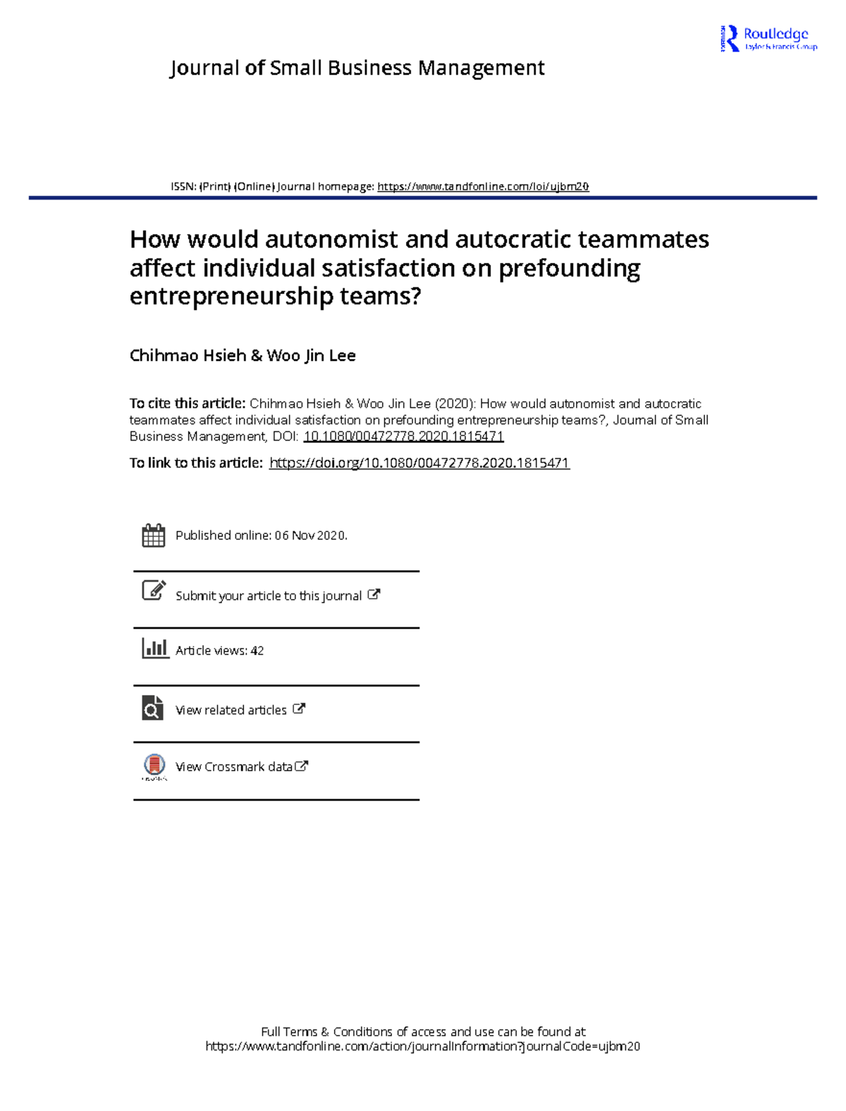 How would autonomist and autocratic team - Full Terms & Conditions of ...