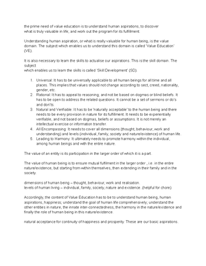 Unit 1 - uhv - Universal Human Values - Studocu