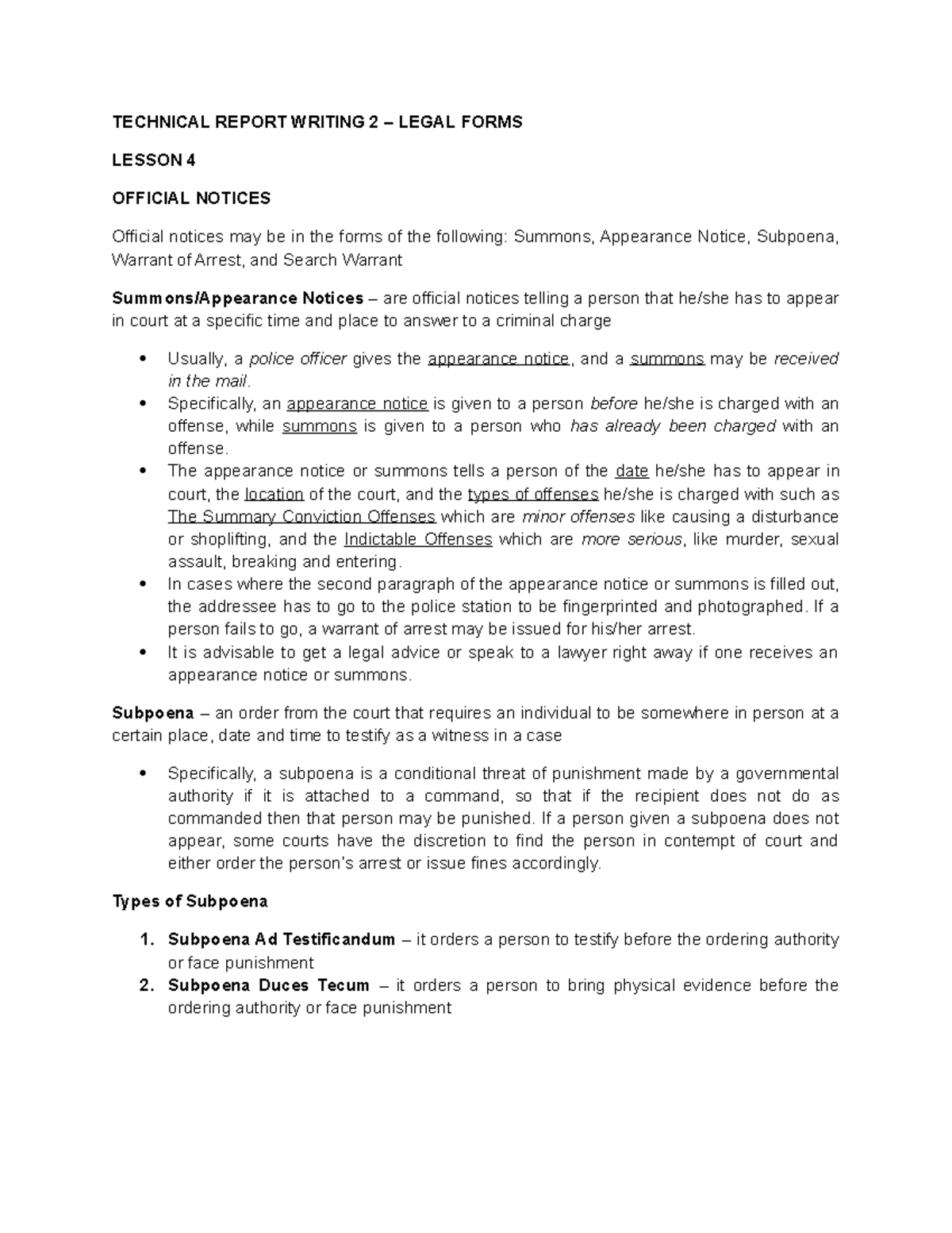Lesson 4 Technical Report Writing 2 - TECHNICAL REPORT WRITING 2 ...