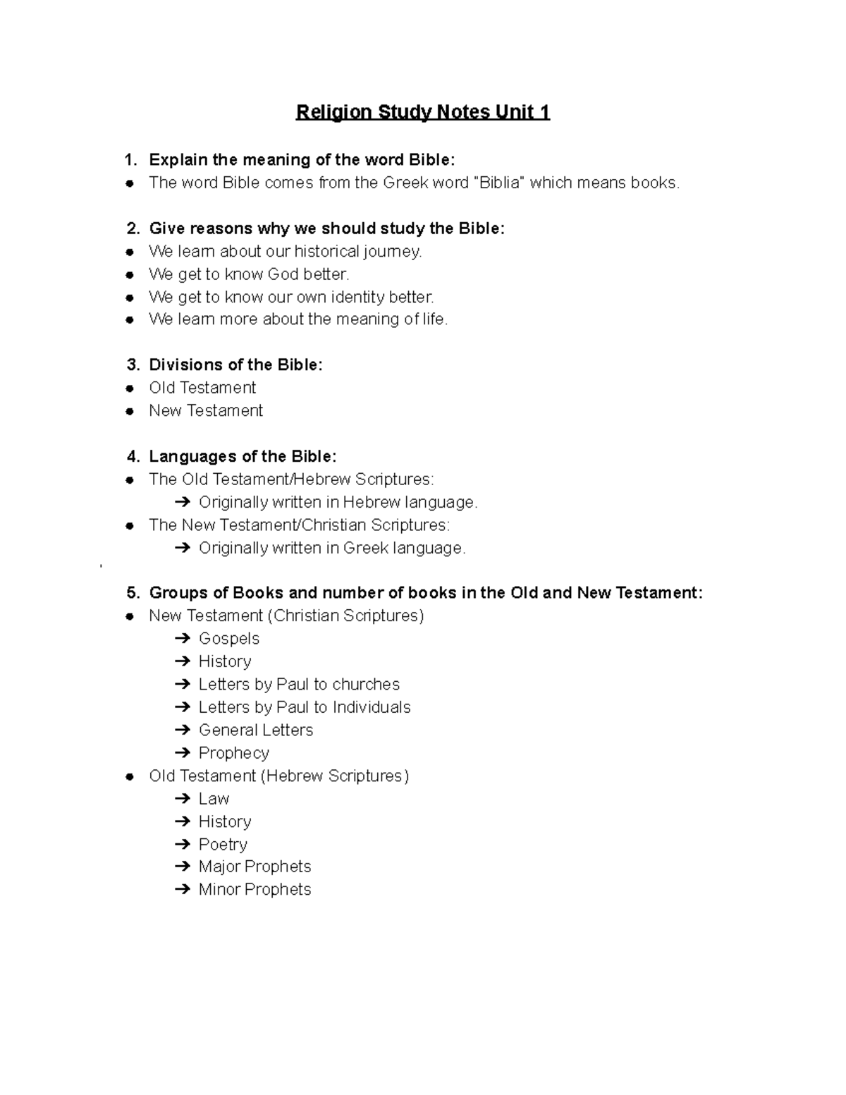 Religion Study Notes #1 - Give reasons why we should study the Bible ...