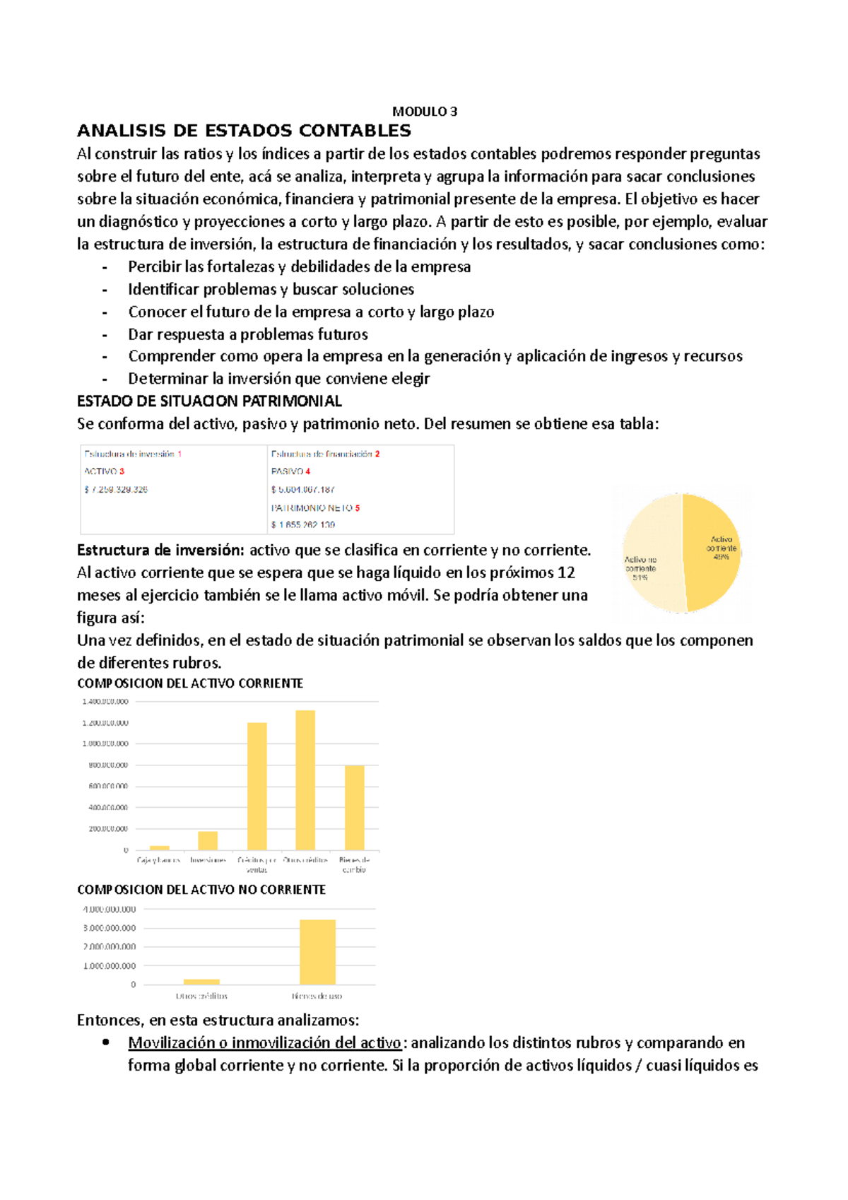 Contabilidad 2do parcial - MODULO 3 ANALISIS DE ESTADOS CONTABLES Al construir las ratios y los ...