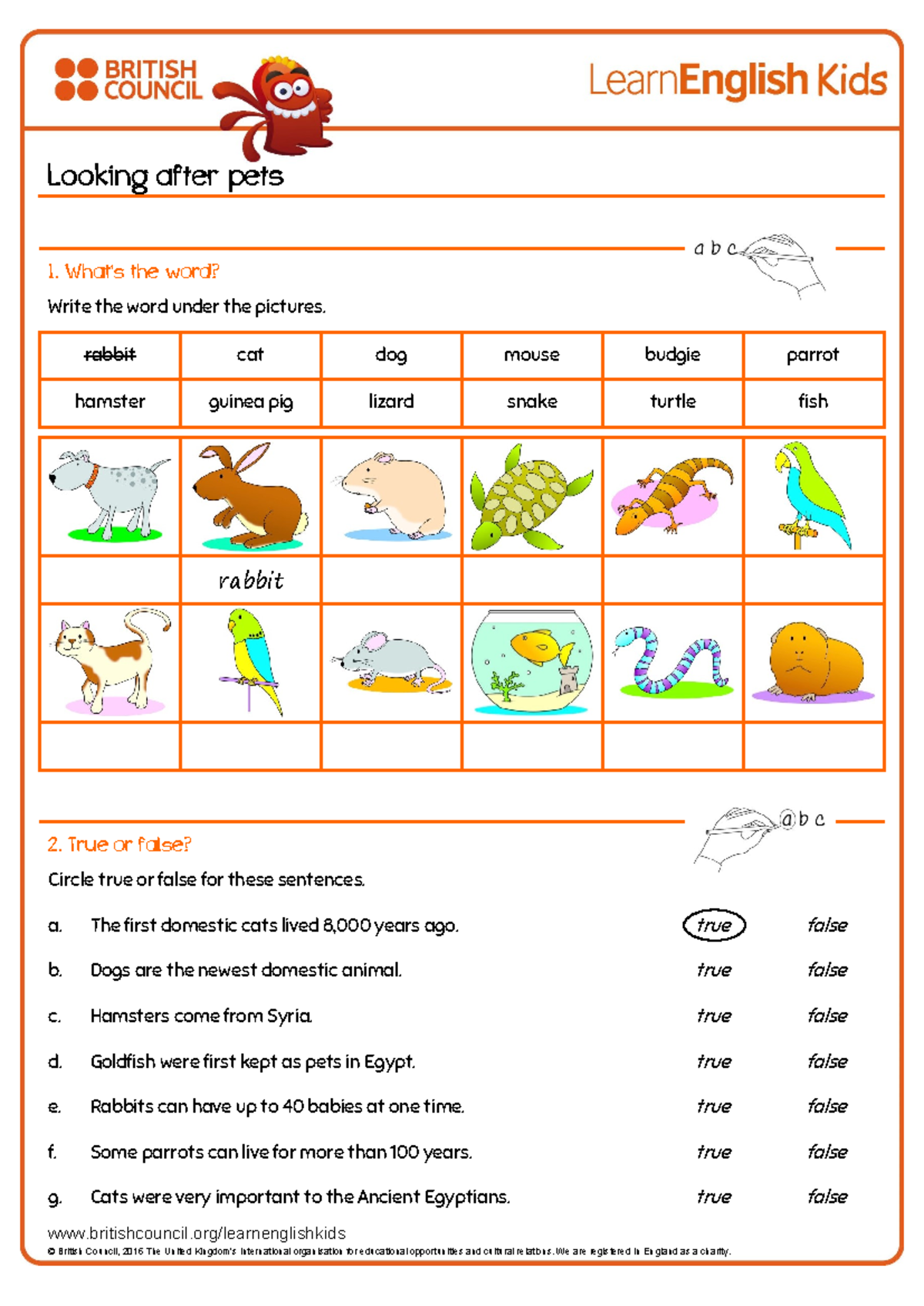 Worksheets-looking-after-pets - britishcouncil/learnenglishkids ...