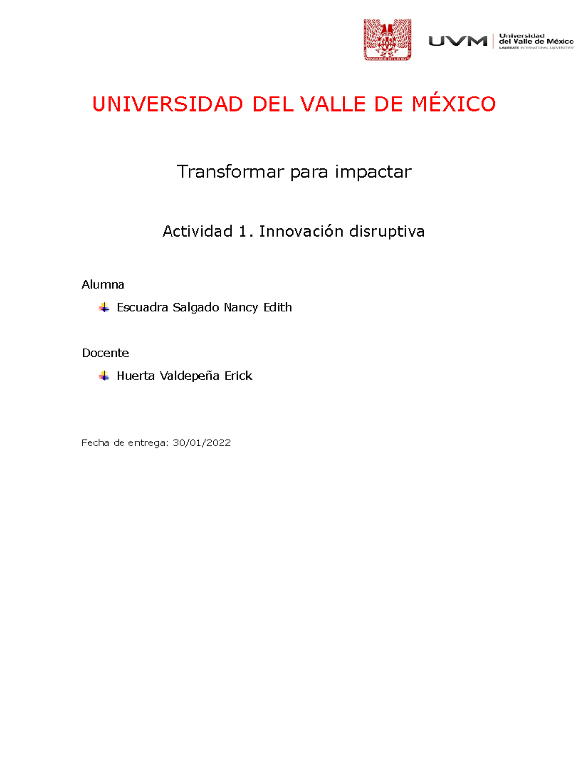 A1 NEES - ejercicios practicos de la materia transformar para impactar ...