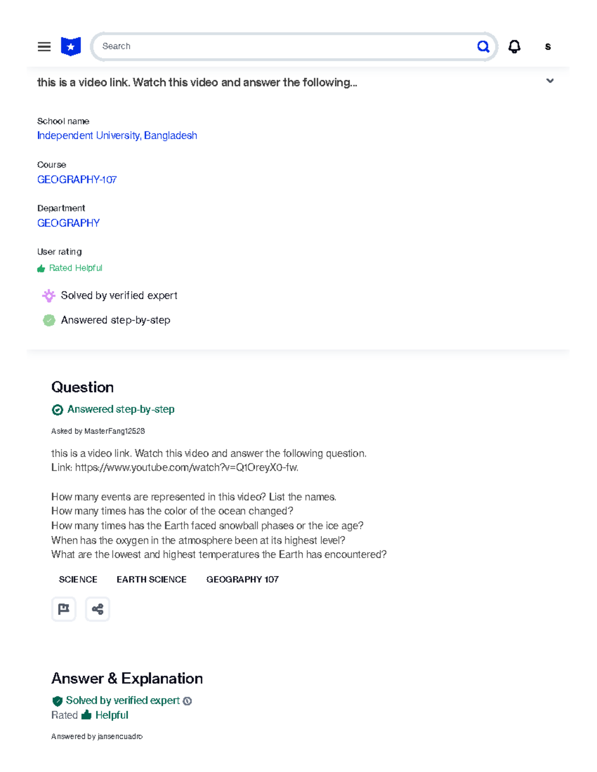 N - Good - Question Answered step-by-step Asked by MasterFang this is a ...