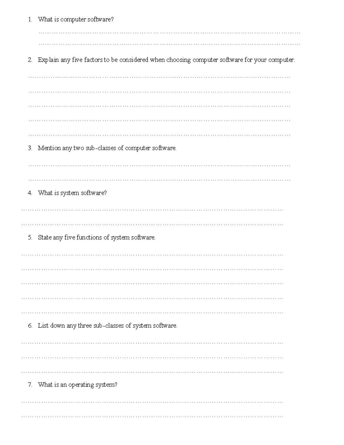 Computer software test questions - What is computer software? - Studocu