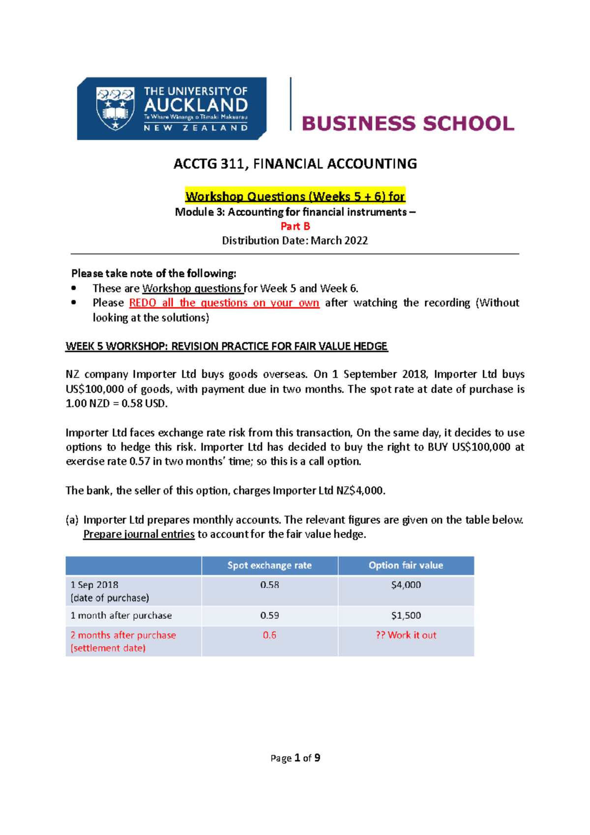 Module 3 - Part B - Workshop Questions, ACCTG 311 2022FC - ACCTG 311 ...