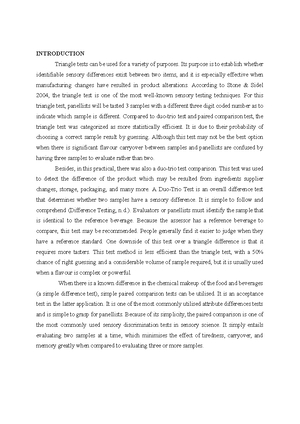 Lab 6 (qda) - Lab qda result - OBJECTIVE To evaluate of food product ...