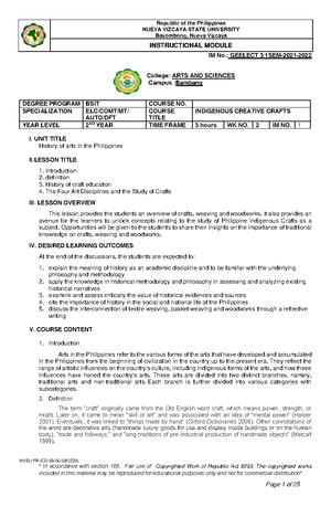 471814112 I Introduction to Indigenous Creative Crafts docx - 1 ...