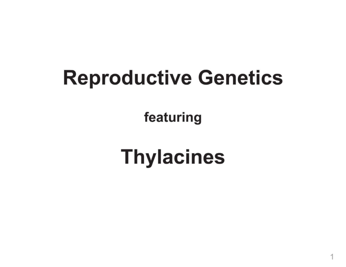 Reproductive-genetics - Biol 239 - Studocu
