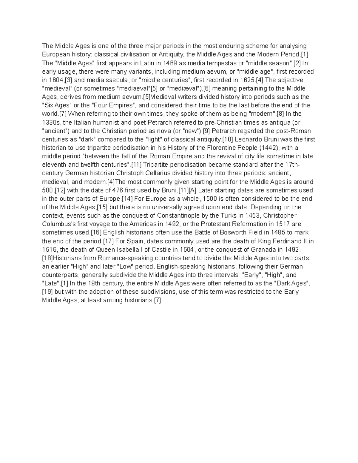 Middle Ages 2 - Lecture notes 2 - The Middle Ages is one of the three ...