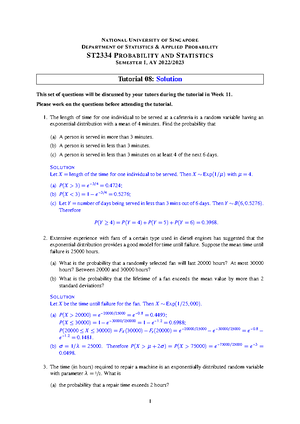 Tutorial 7 solution - sol - NATIONAL UNIVERSITY OF SINGAPORE DEPARTMENT ...