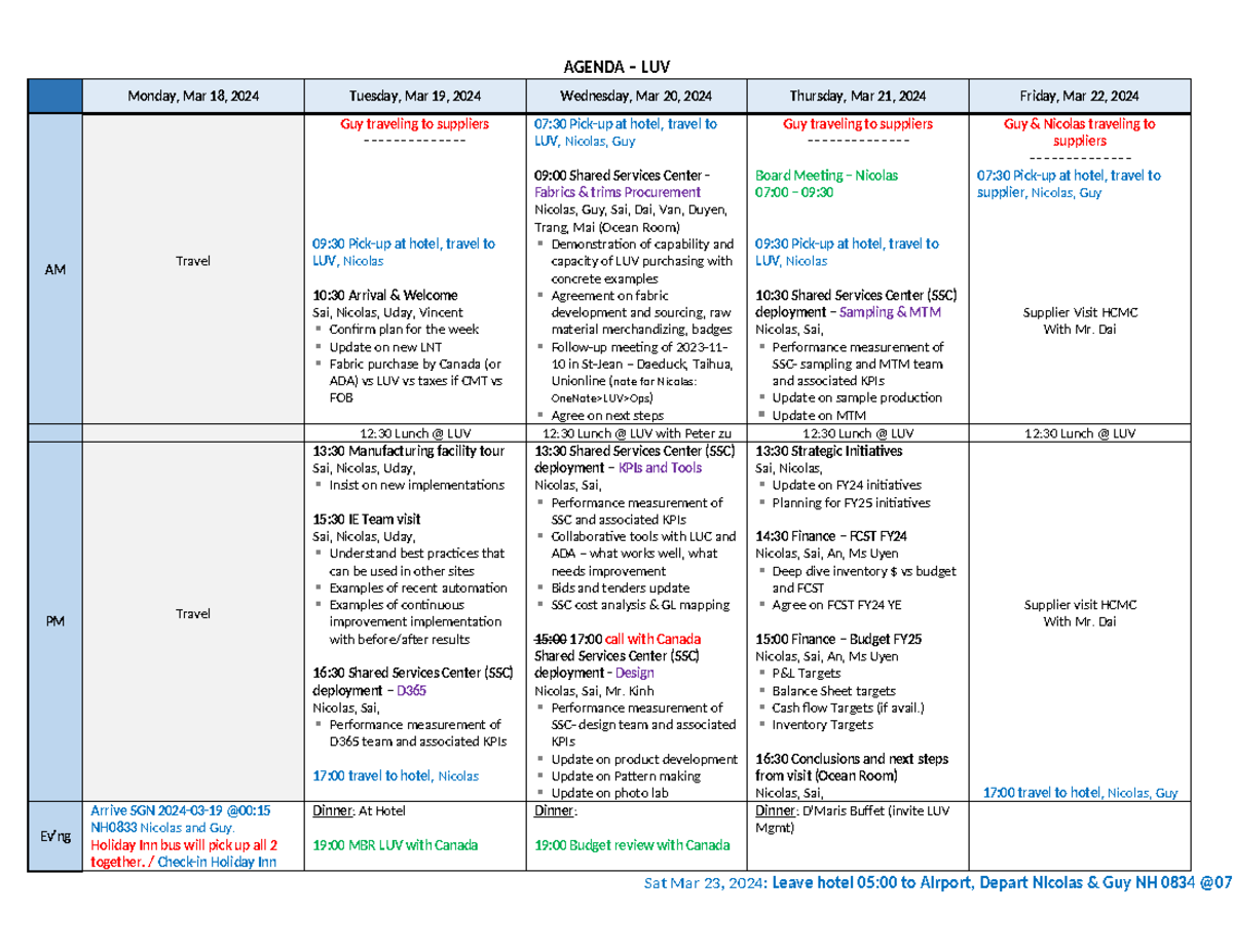 2024-03 LUV Meeting Agenda R1 - AGENDA – LUV Monday, Mar 18, 2024 ...
