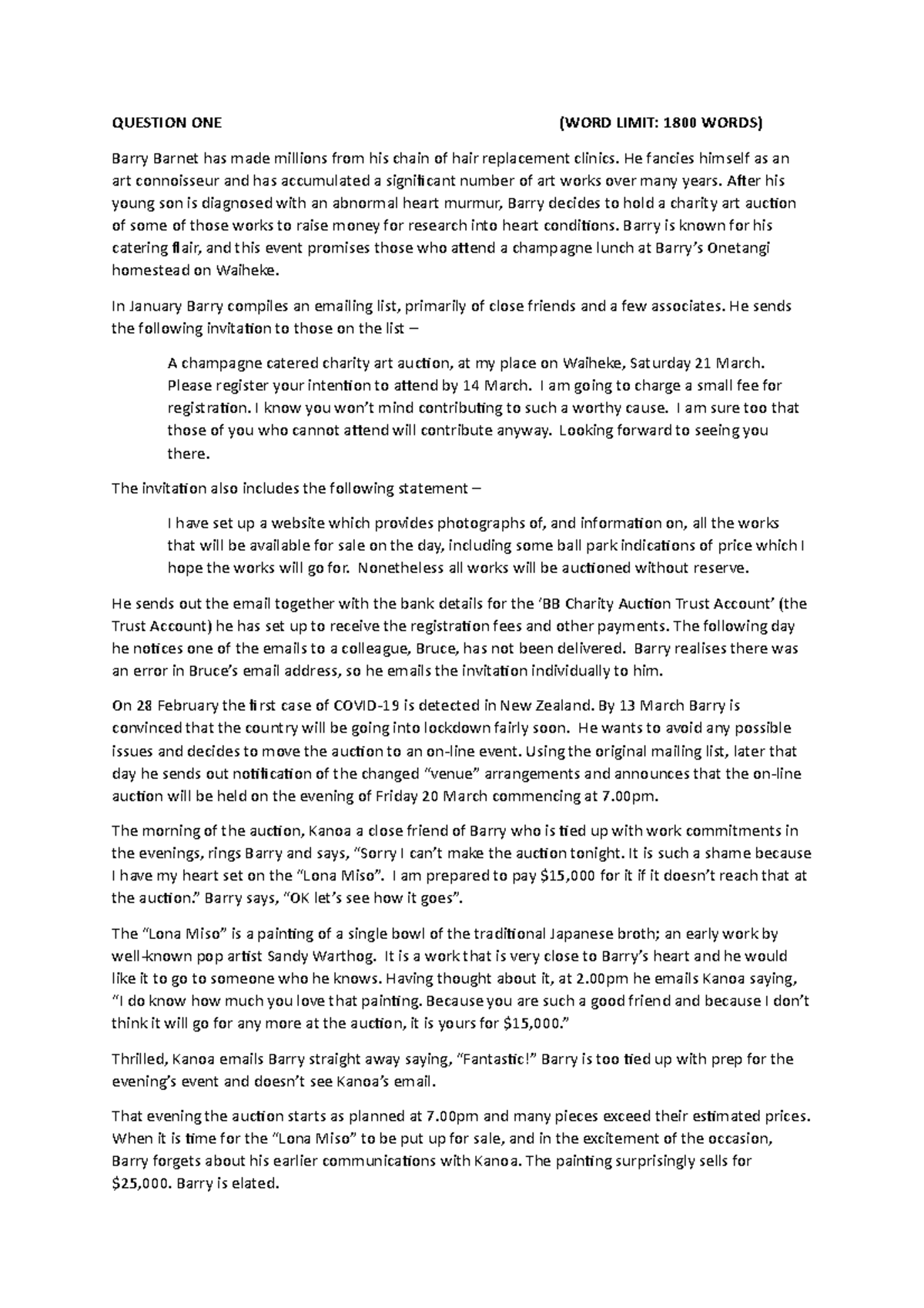 Mid year assessment - MID YEAR assignment question - QUESTION ONE (WORD ...