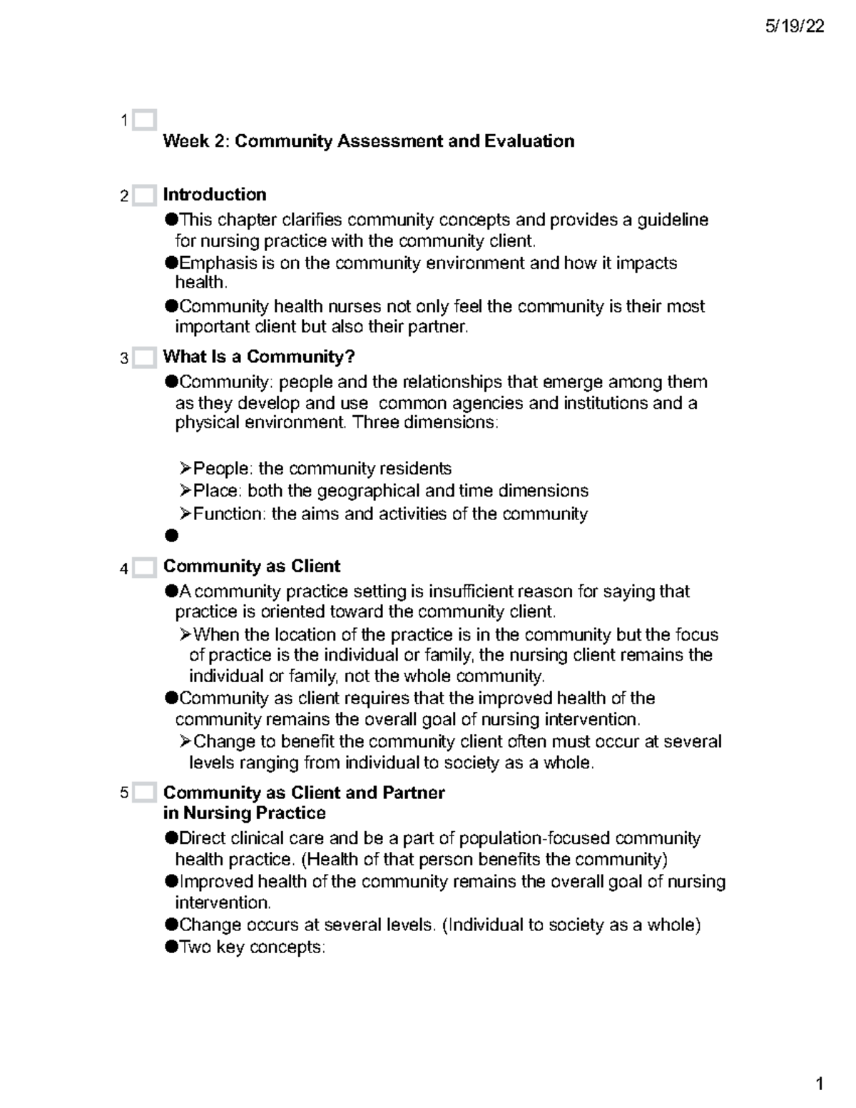 Population Community Assessment - Compatibility Mode - 5/19/ 1 Week 2 ...