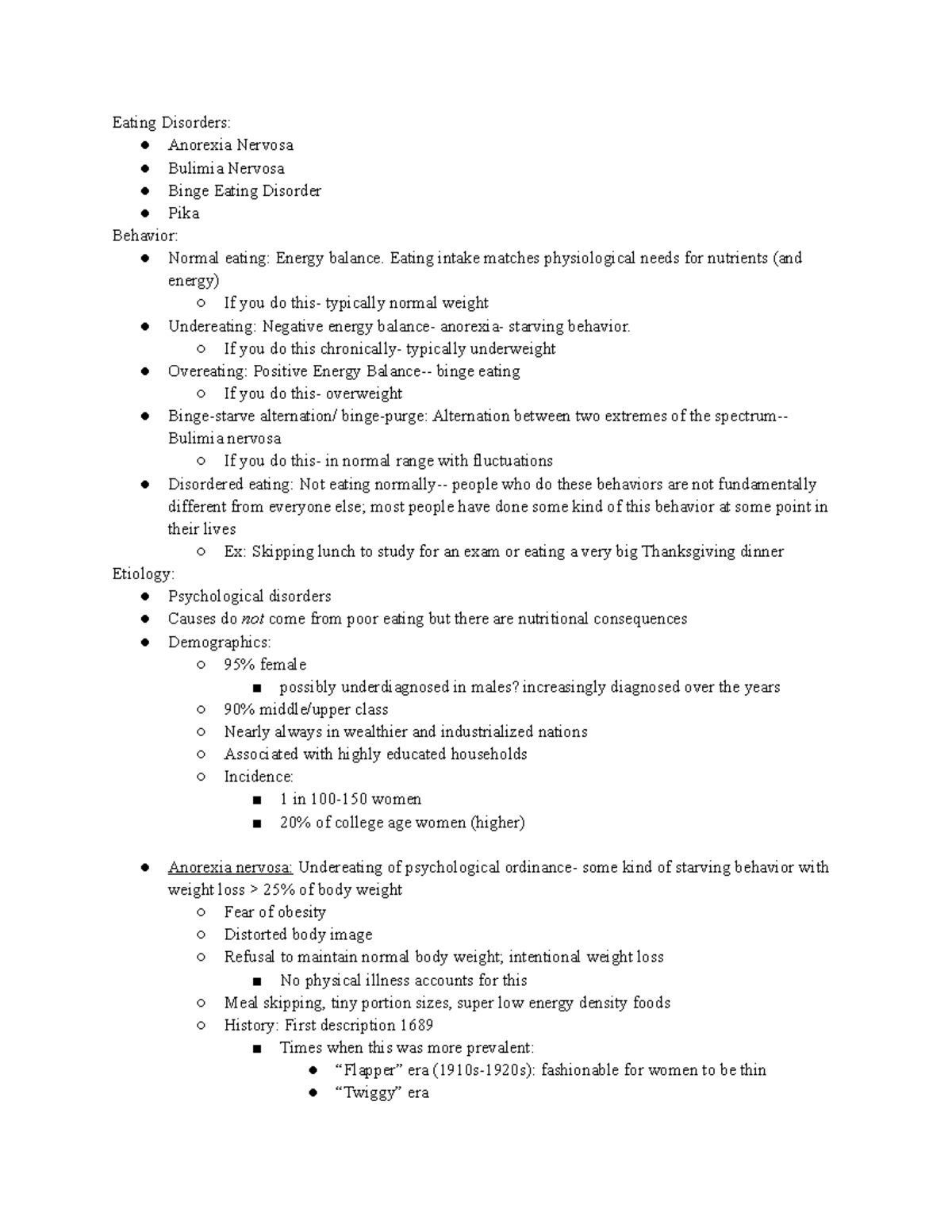 Eating Disorders, Exercise - Eating Disorders: Anorexia Nervosa Bulimia ...