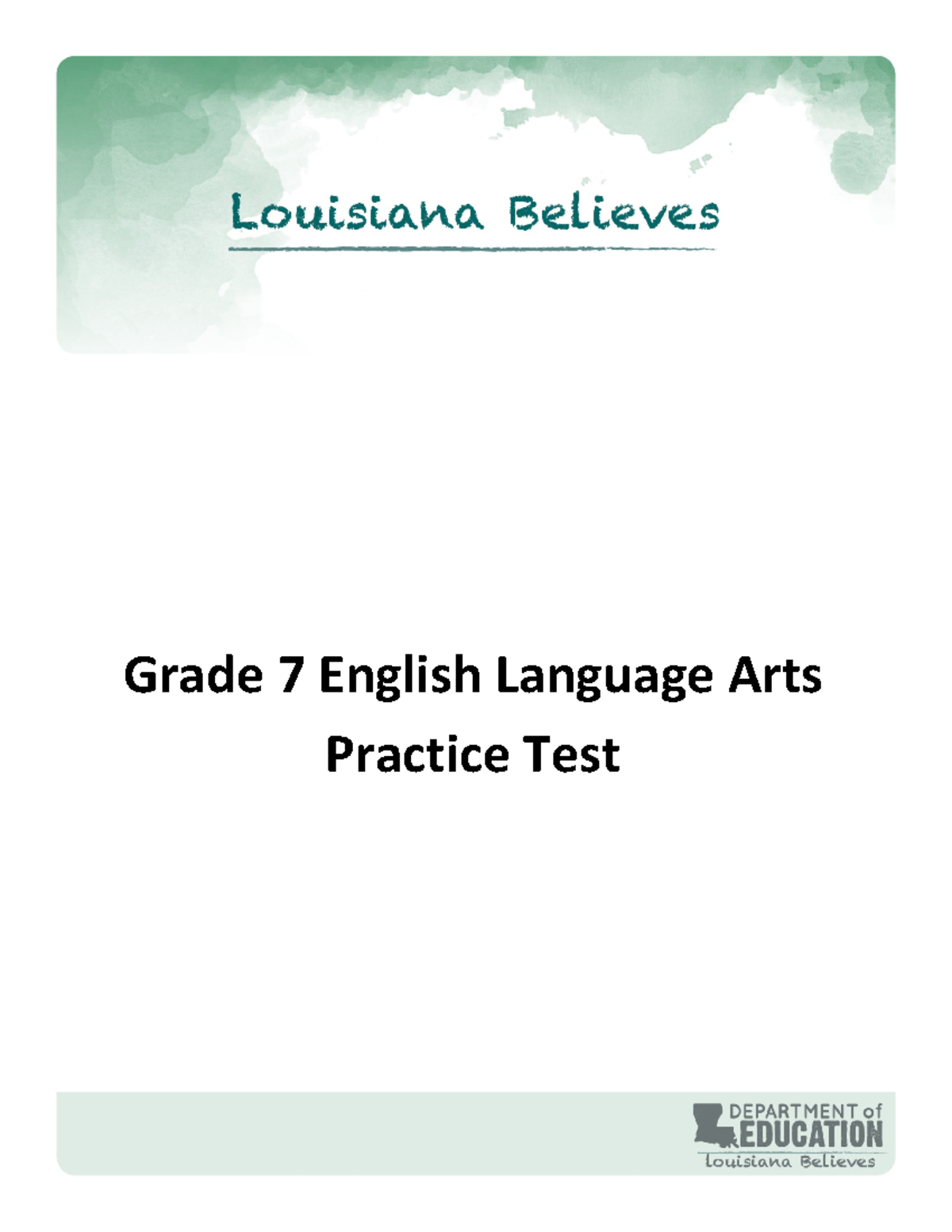 English 10 Grade 7 English Language Arts Practice Test For Further English 10 Grade 7 English Language Arts Practice Test For Further