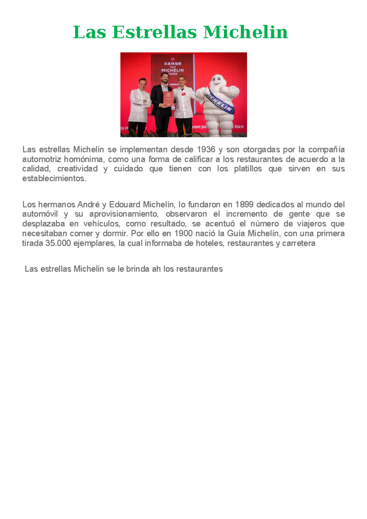 Las Estrellas Michelin - Los hermanos André y Edouard Michelín, lo ...
