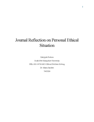 Fortson.Z Week 3 PHL Ethics in the Workplace - Ethics in the Workplace ...