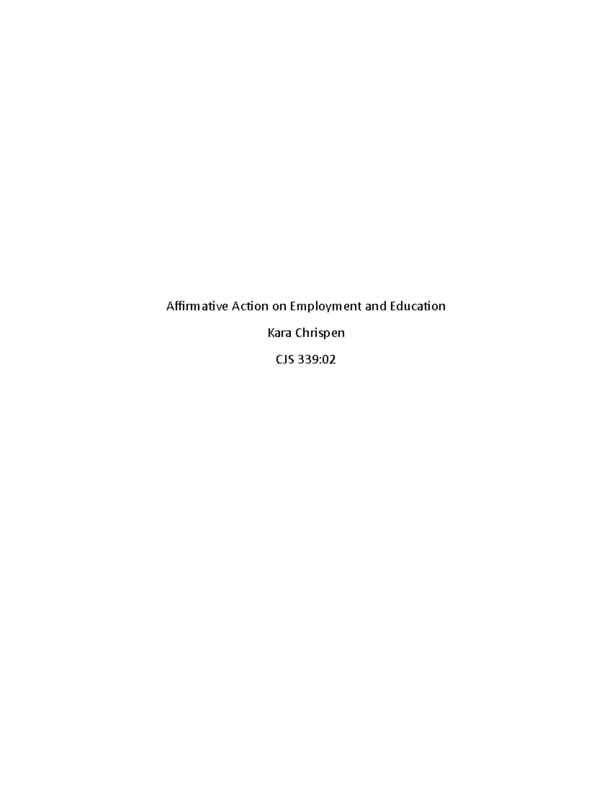 Affirmative Action on Women Employment (FInal Paper) - Women In ...