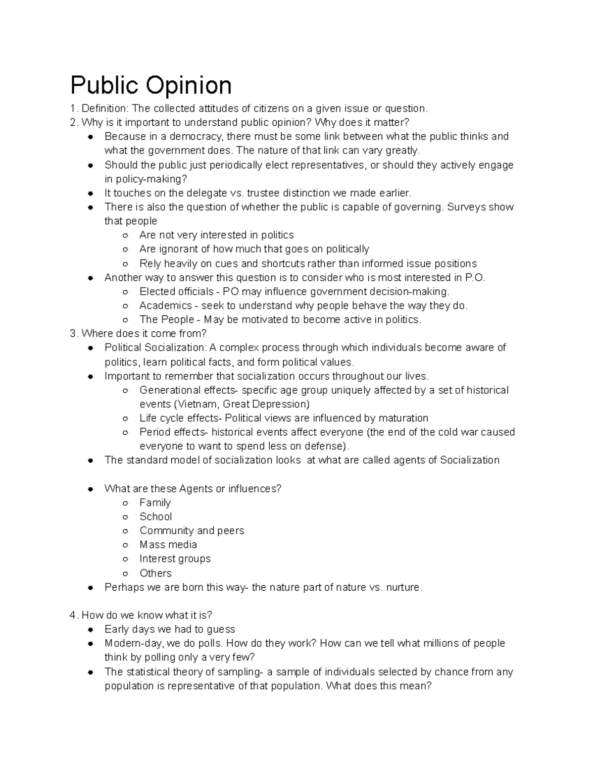 Polic 2051 Exam 2 - Notes involving exam 2 for this class. - Public ...