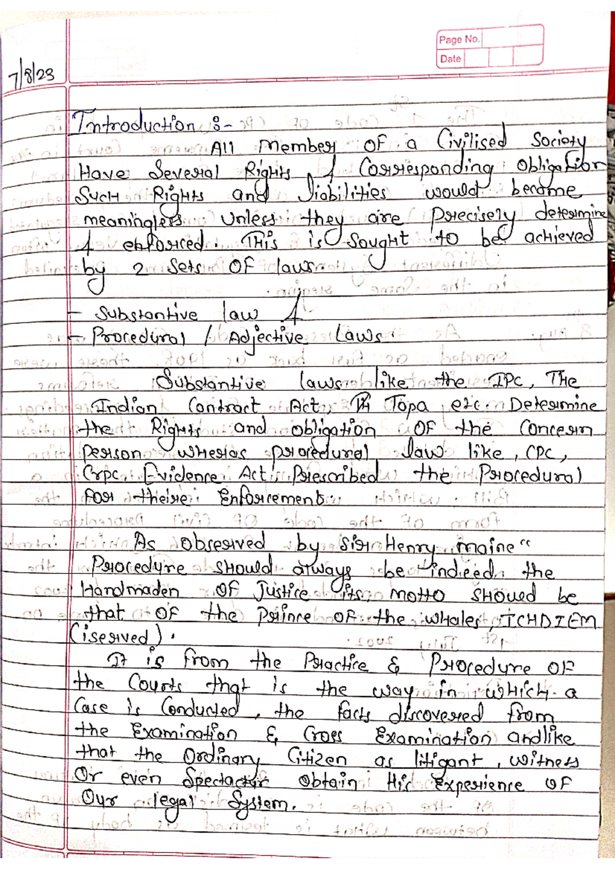 Cpc notes llb 3 years sem 5 - Bachelors of Law - 3 years - Studocu