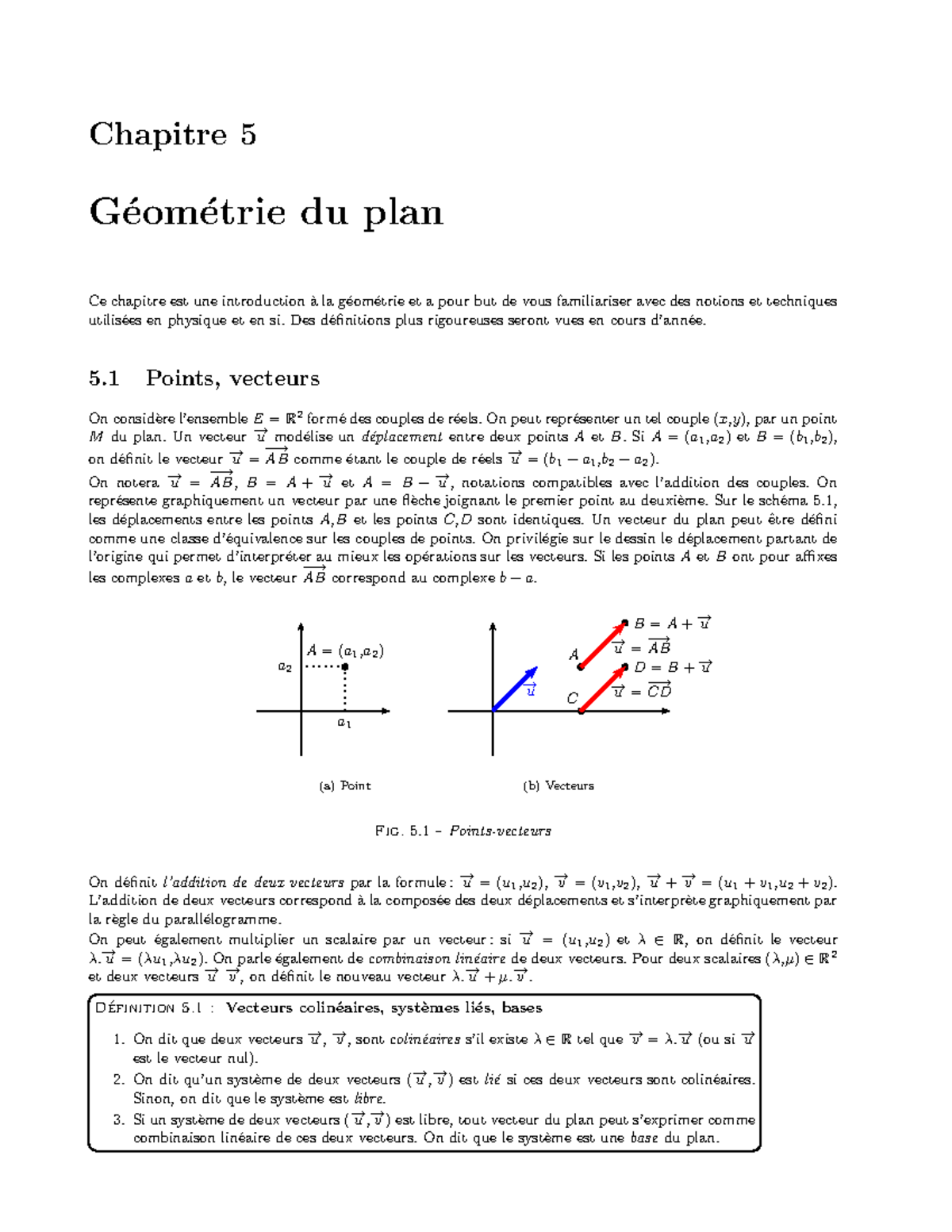 Geometrie-plan - Geometrie-plan - Chapitre 5 G ́eom ́etrie du plan Ce chapitre est une ...