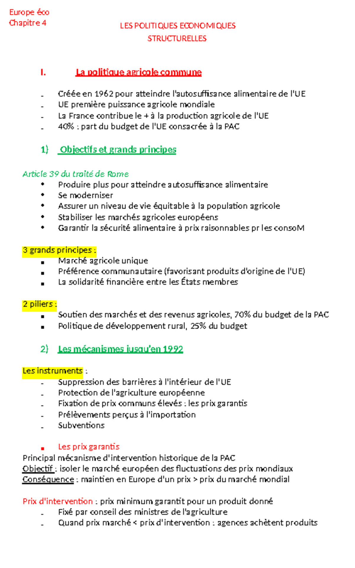 FICHE CH4 Les politiques économiques structurelles - LES POLITIQUES ...