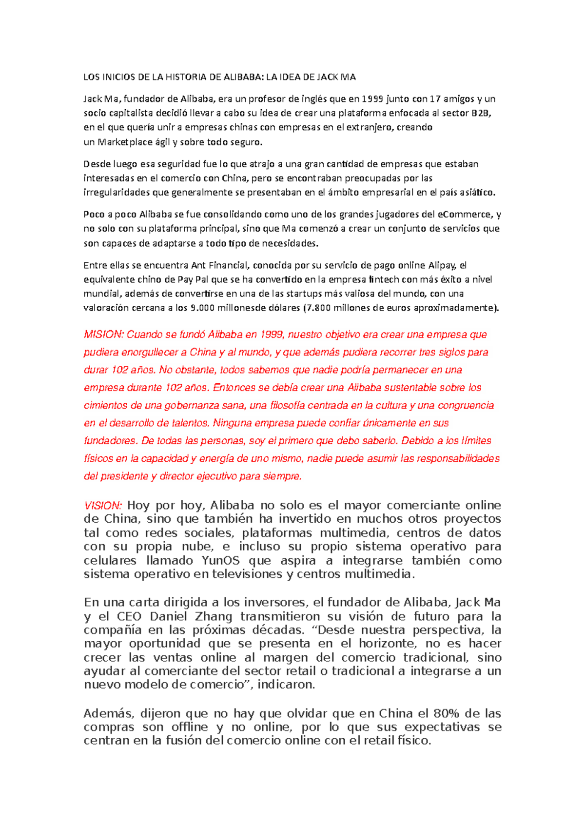 LOS Inicios DE LA Historia DE Alibaba - LOS INICIOS DE LA HISTORIA DE ...