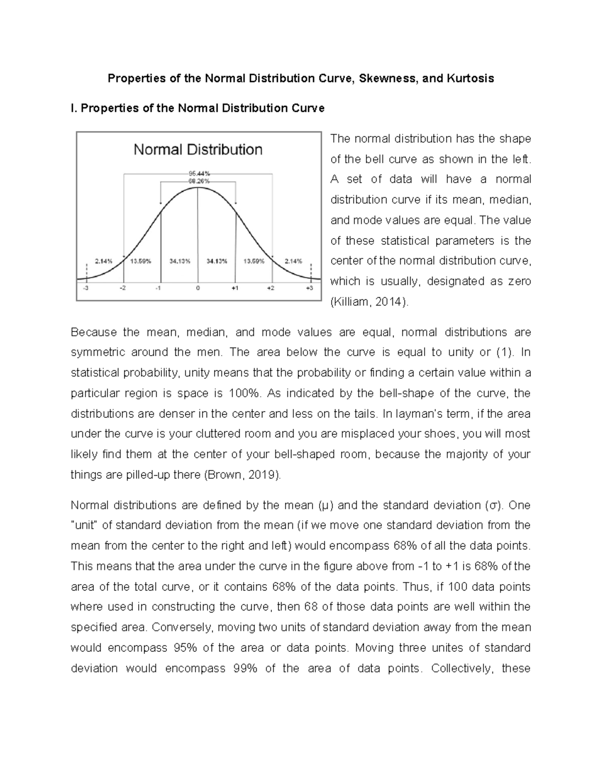 NORMAL DISTRIBUTION - Properties of the Normal Distribution Curve ...