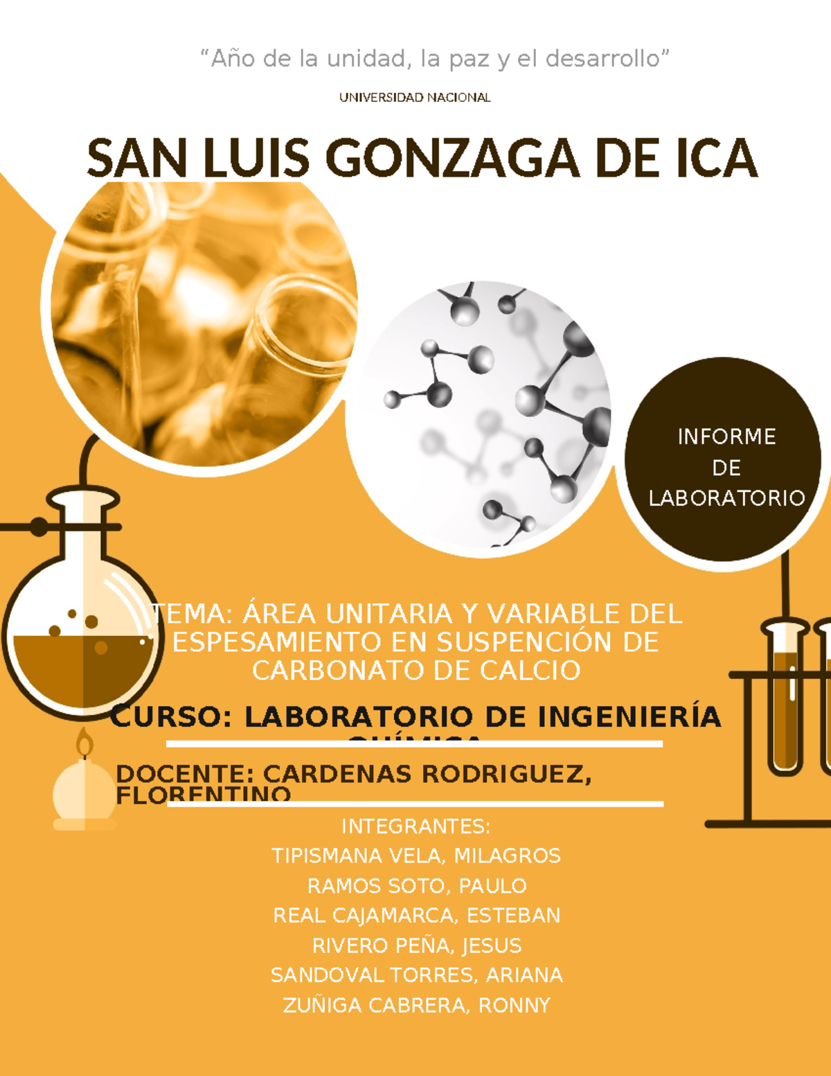 ÁREA UNITARIA Y VARIABLE DEL ESPESAMIENTO EN SUSPENCIÓN DE CARBONATO DE ...
