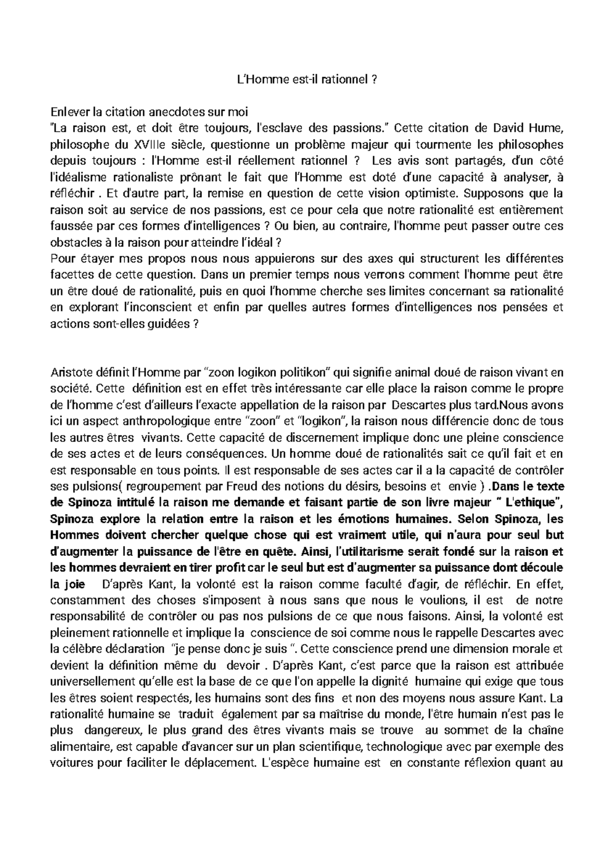 L’Homme est-il rationnel - L’Homme est-il rationnel? Enlever la ...