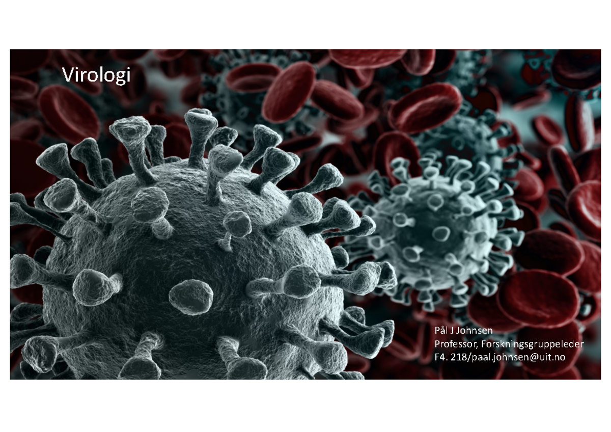 Generell virologi og antiviral behandling - Pål J Johnsen Forsker ...