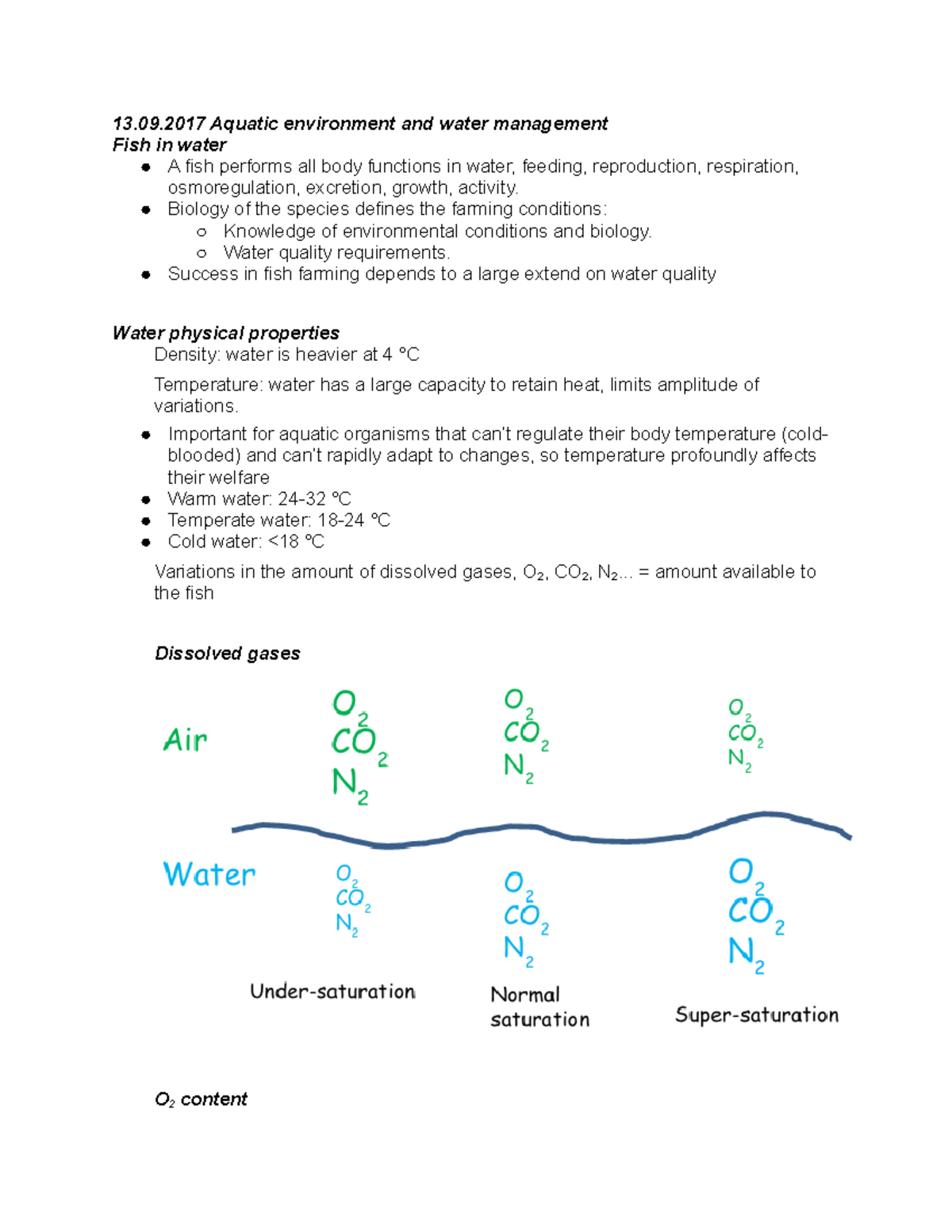 Aquatic environment and water management - 13.09 Aquatic environment ...