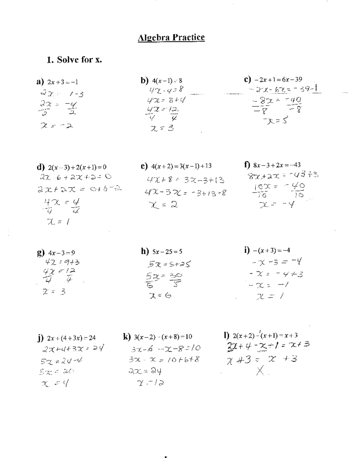 Mfm2p linearalgebrapractice soln - Math 125.3 - Studocu