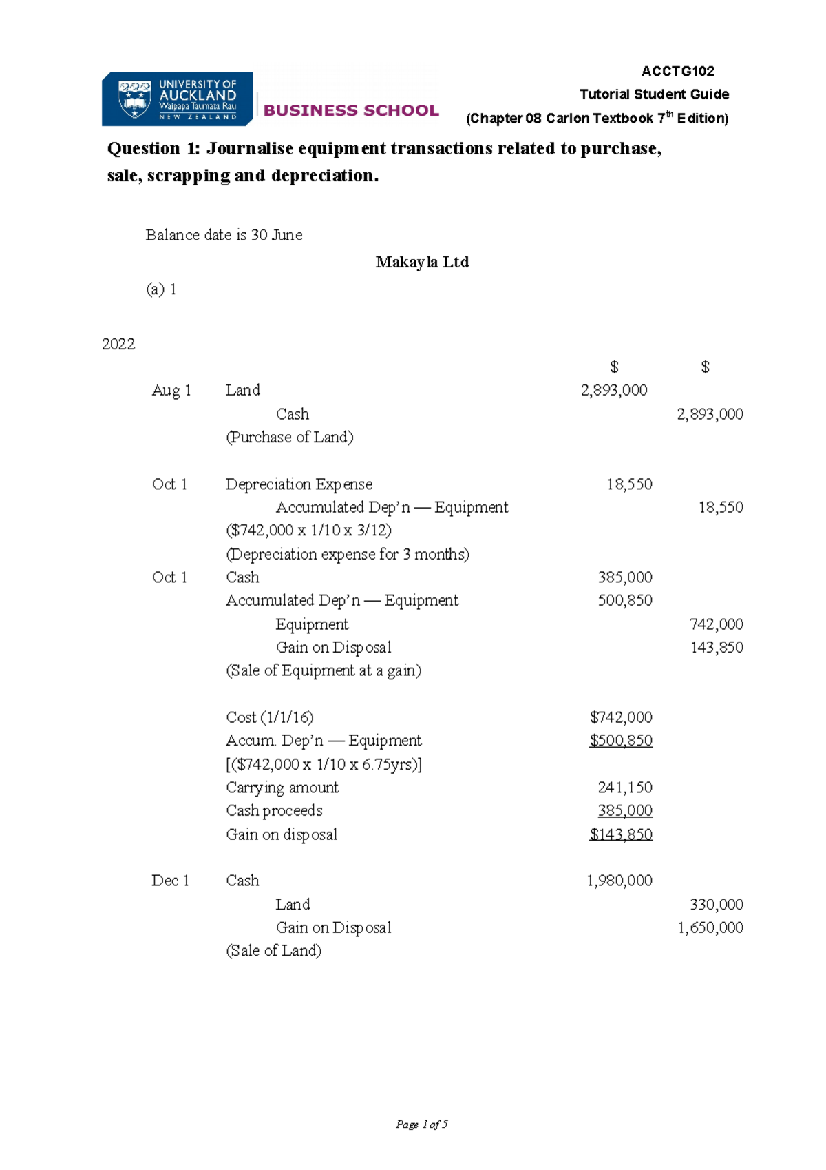 Week 09 Chapter 08 Tutorial Student Guide - Tutorial Student Guide (Chapter 08 Carlon Textbook ...