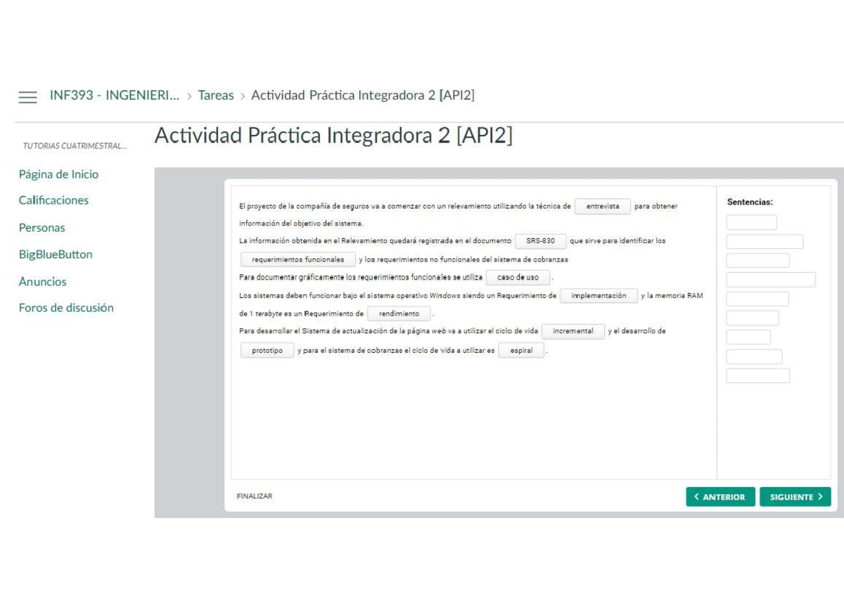 API 2 100 - API 2 Ingeniería de Software, nota 100%. - Studocu