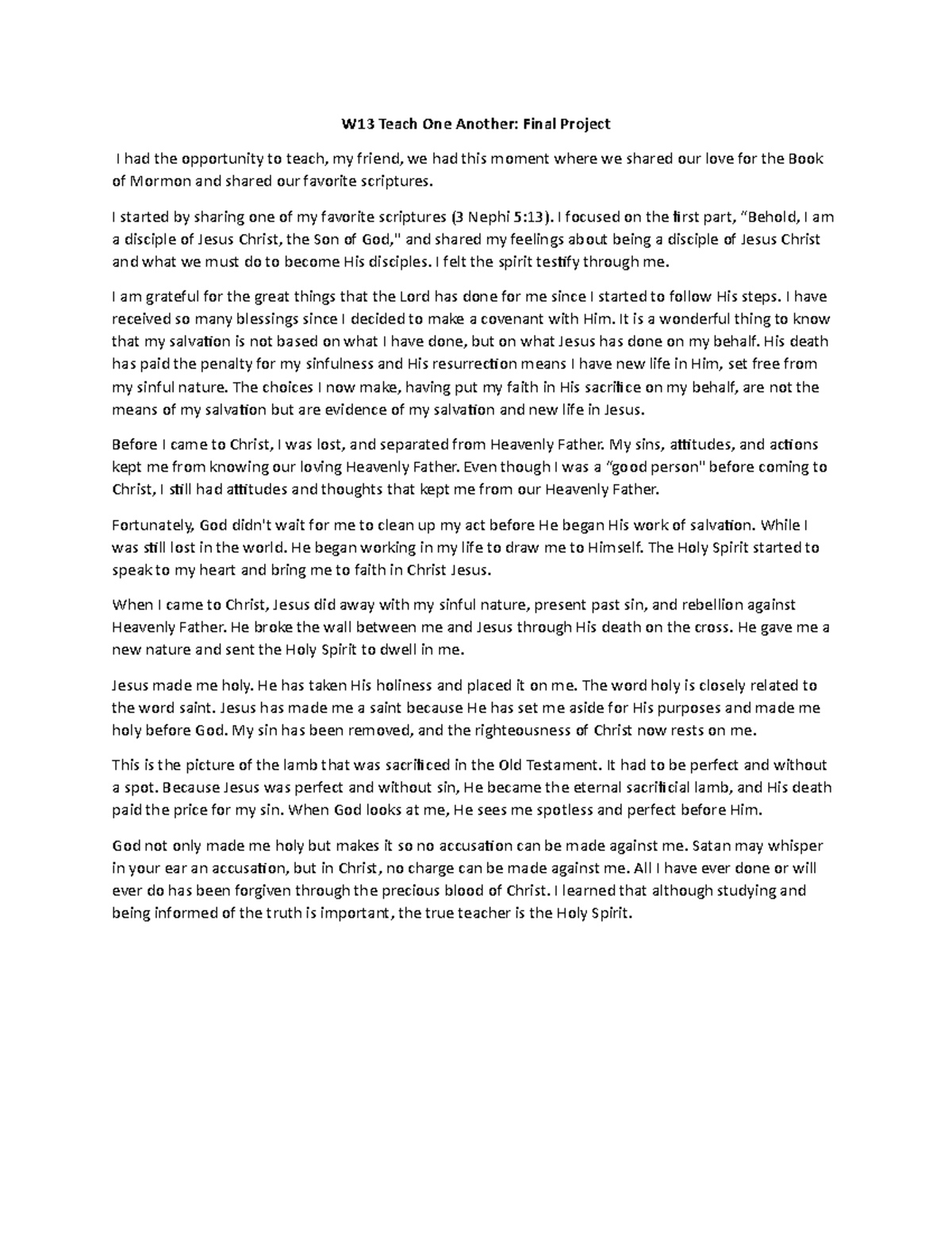 W13 Teach One Another Final Project - I started by sharing one of my ...