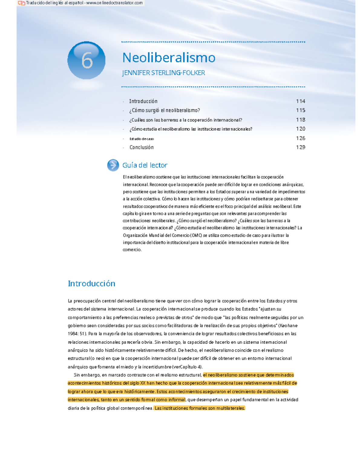 Neoliberalismo-2 - NEOLIBERALISM - 6 Neoliberalismo JENNIFER STERLING ...