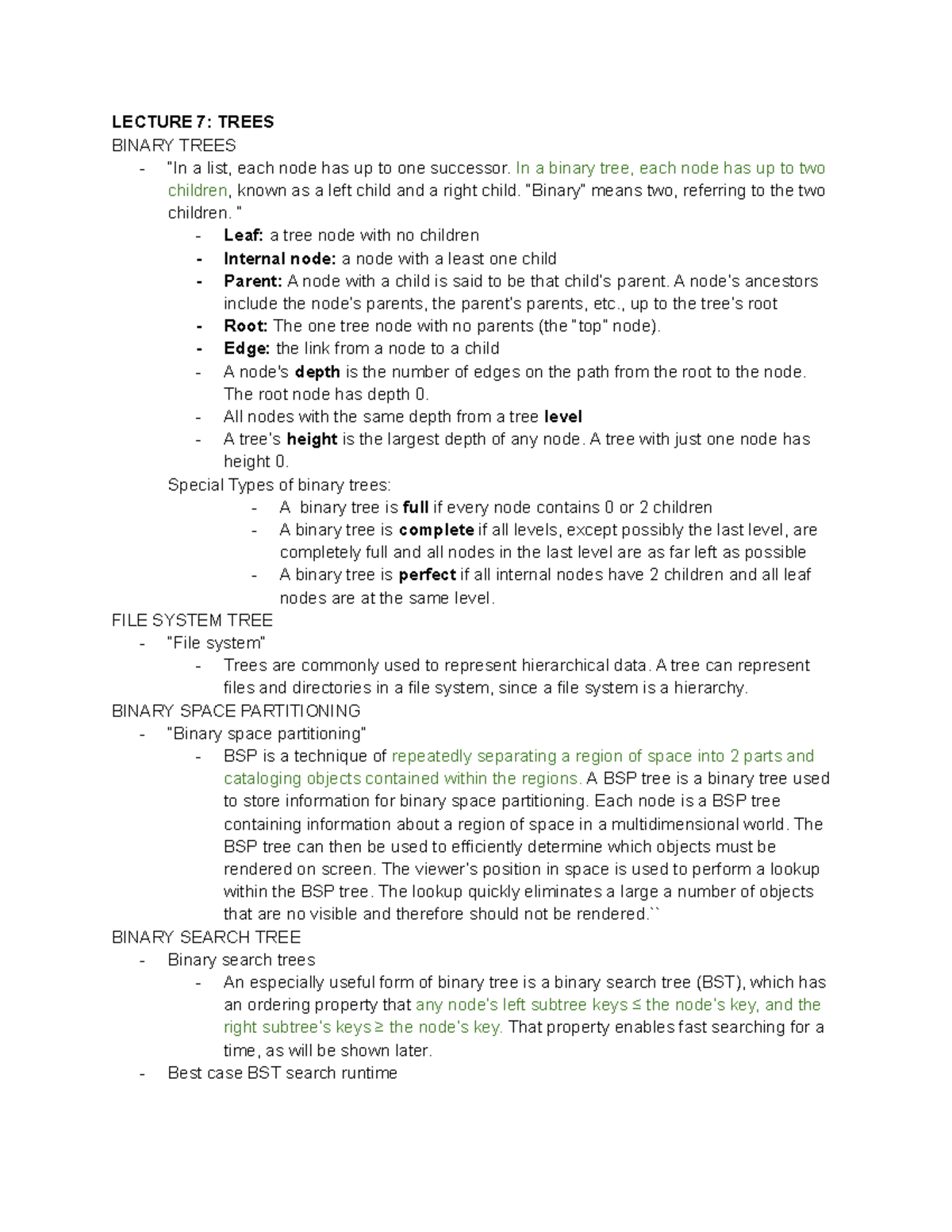 Principles of Data Structure Lecture 7 - LECTURE 7: TREES BINARY TREES ...