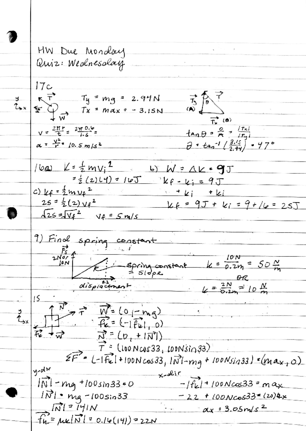 230315 Class Notes 15th - PHY 13001 - Studocu