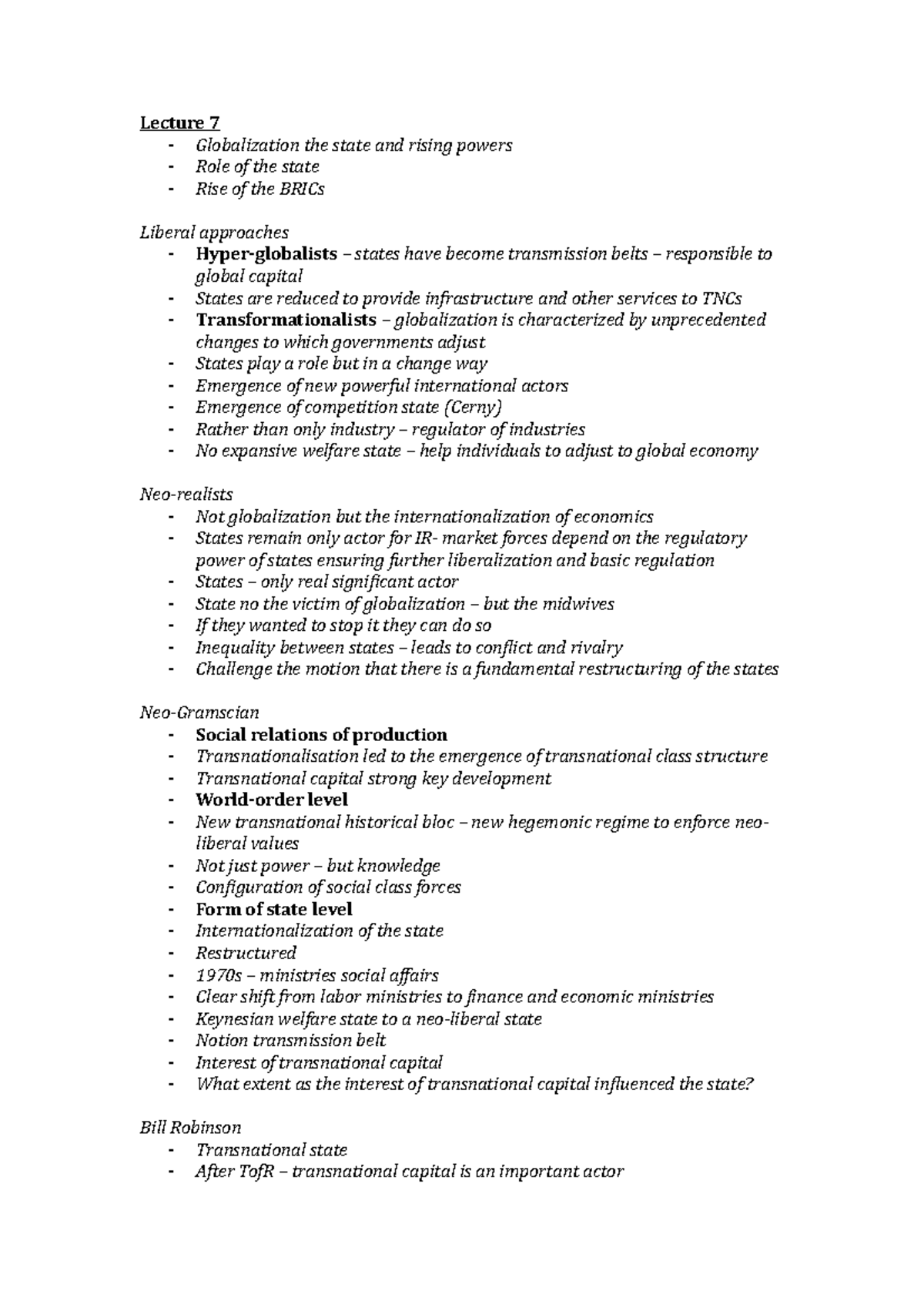 International Political Economy - Lecture notes - jojo - Lecture notes ...