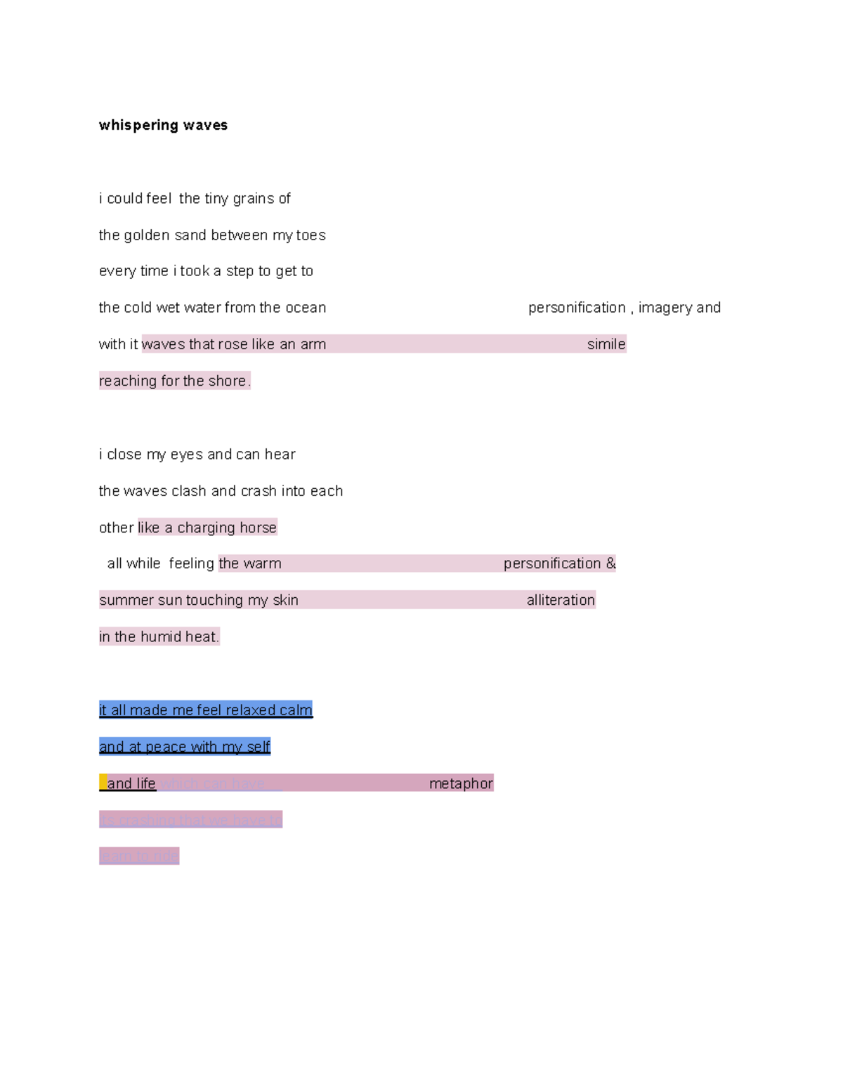 Poem analysis - shbr rsfb ybearabg ghbvf sdfyhnb - whispering waves i ...