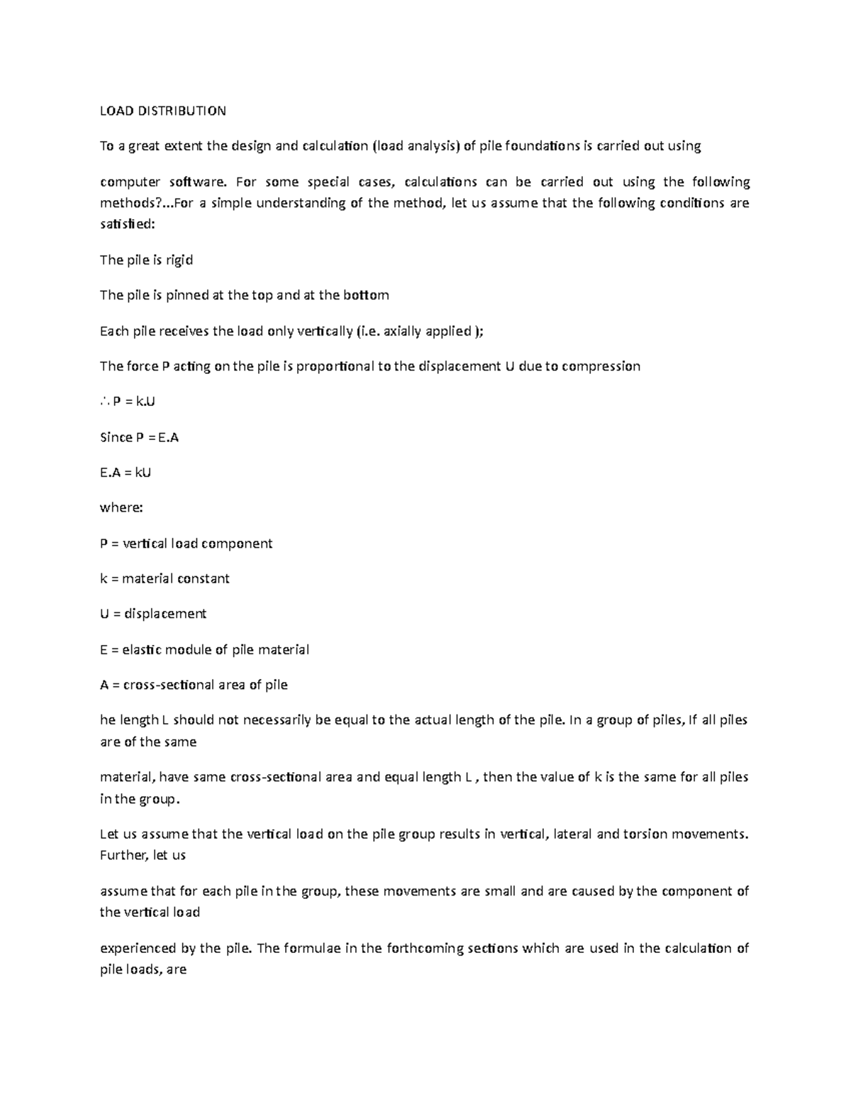 LOAD Distribution - Grade: 8 - LOAD DISTRIBUTION To a great extent the ...